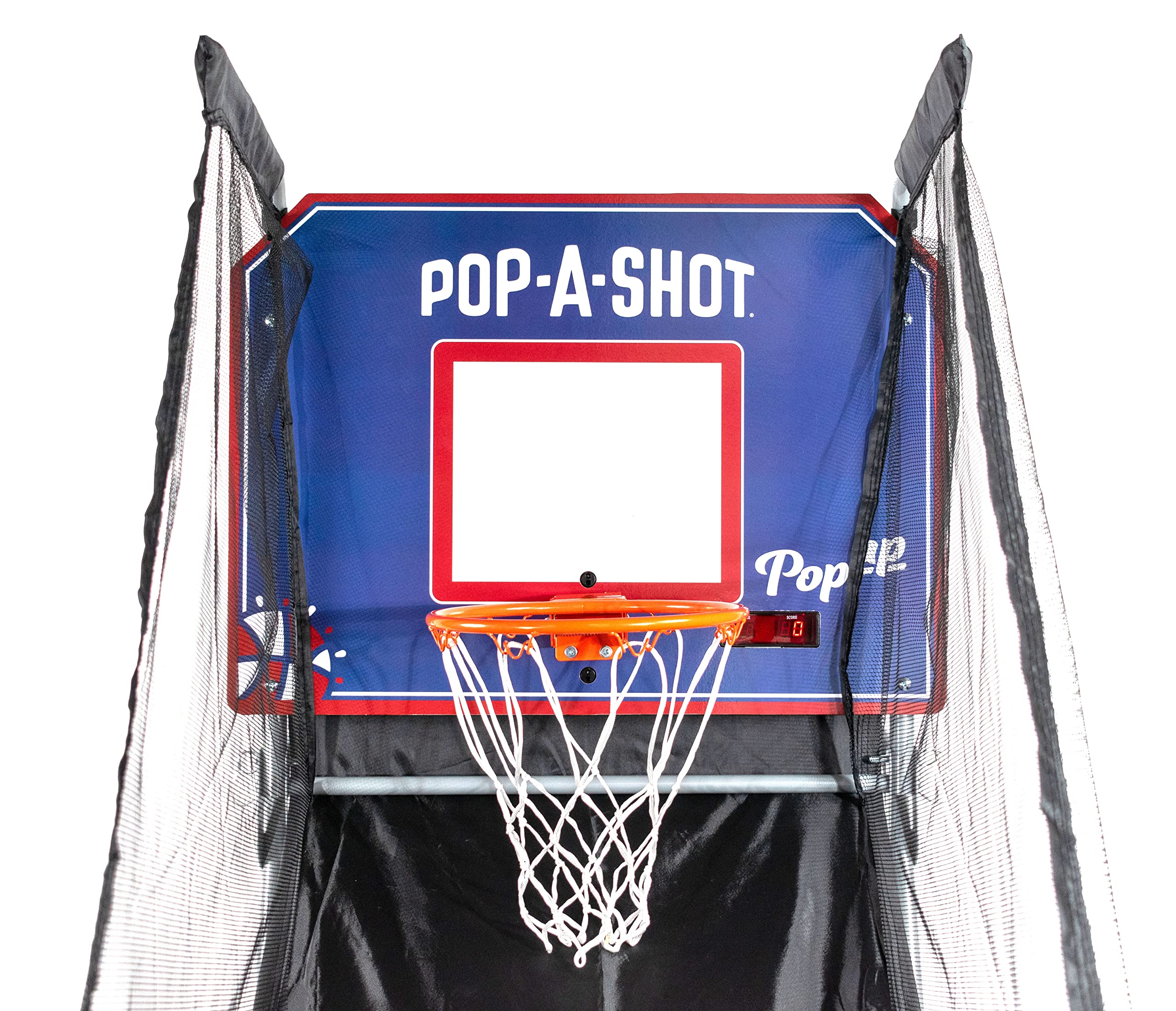Pop-A-Shot - Pop-Up Game | Arcade Basketball Inside, Out, and On The Go | Infrared Sensor Scoring | 3 Balls | Foldable, Portable, and Tote Bag Included