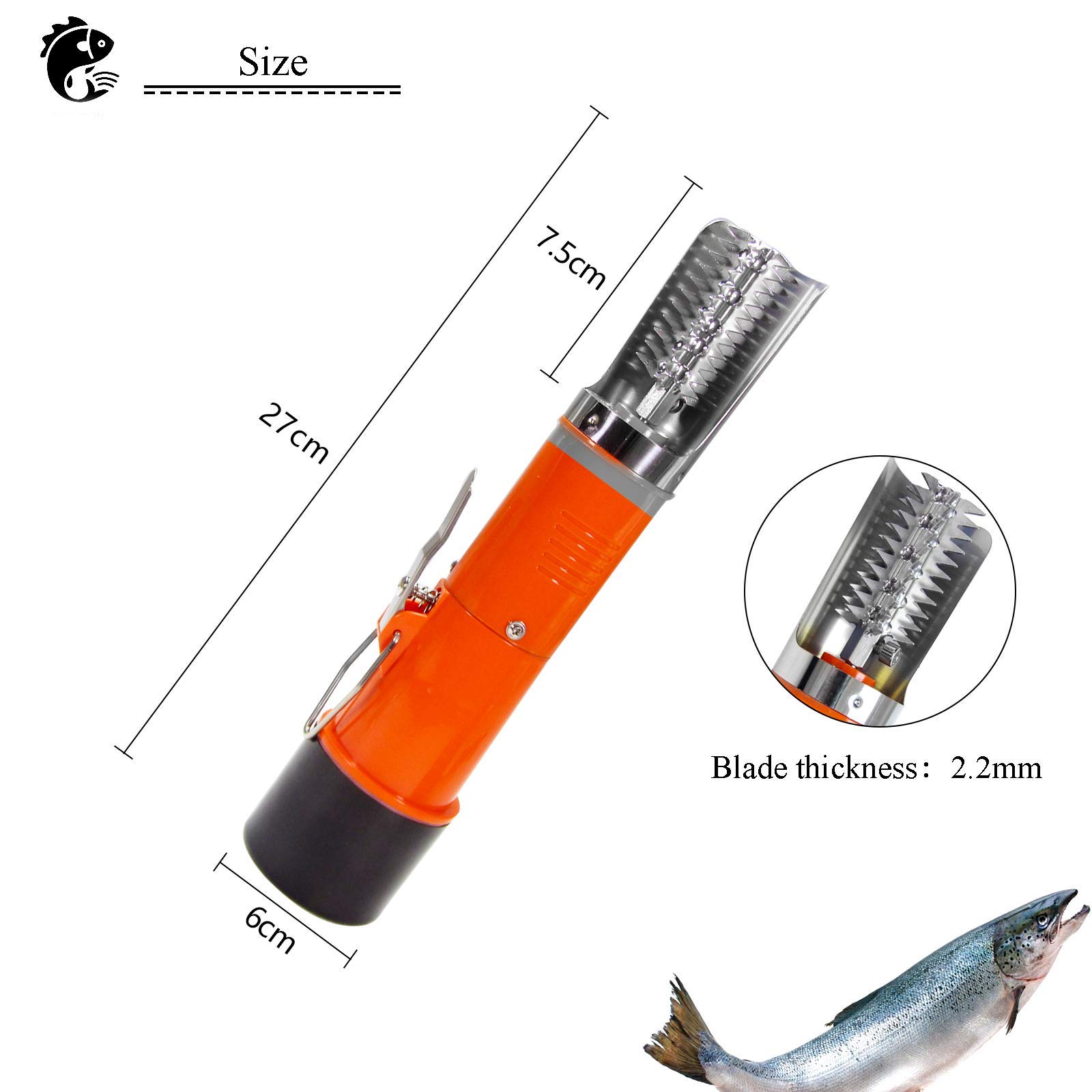 Powerful Electric Fish Scraper Cordless Fish Scaler Cleaner Automatic Fish Scale Remover with a Manual Scaler