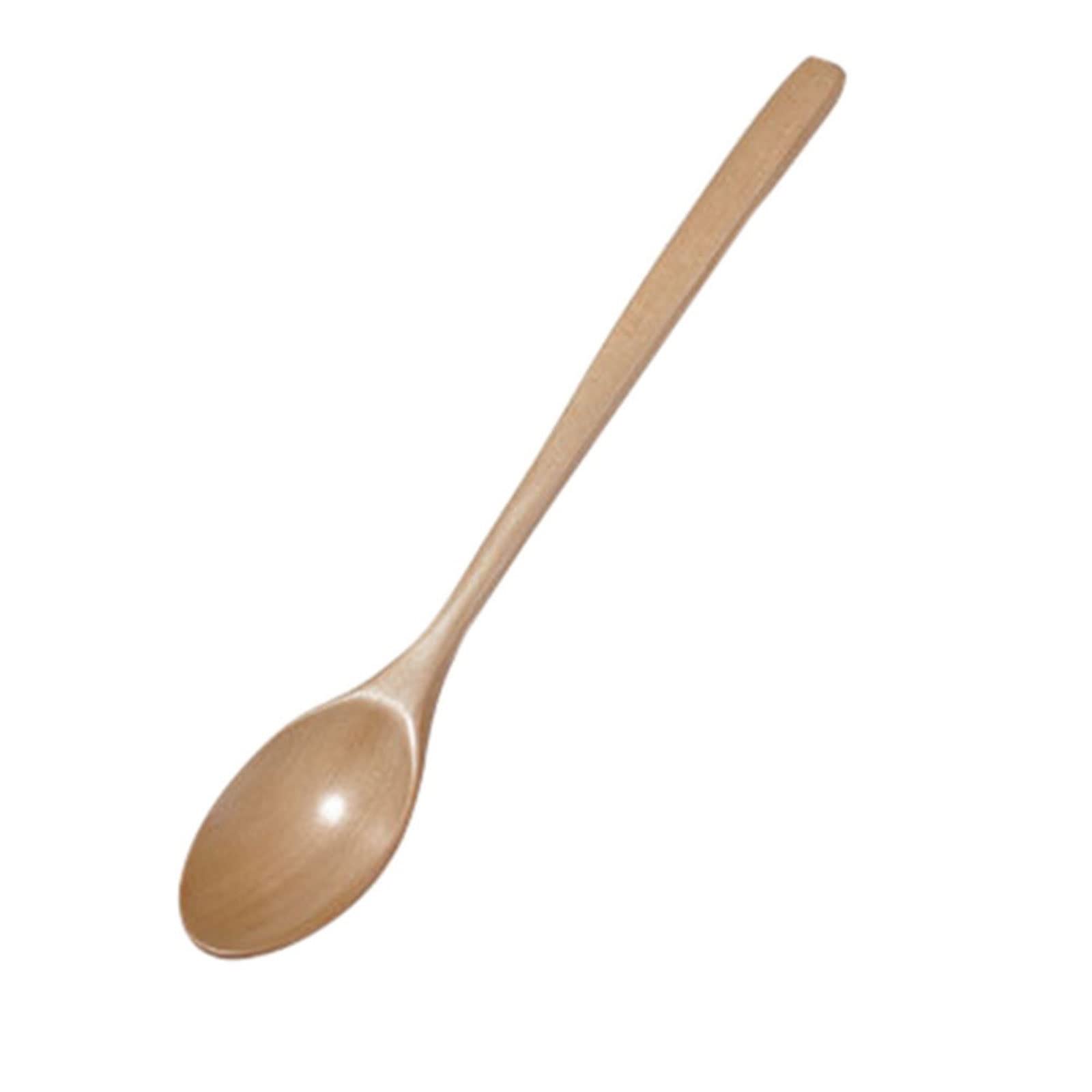MABSSI Wooden Spoon Fork Kitchen Cooking Utensil Tools Soup-Teaspoon Kitchen Cooking Dining Soup Tea Honey Coffee Utensil Tools (Color : Beige)
