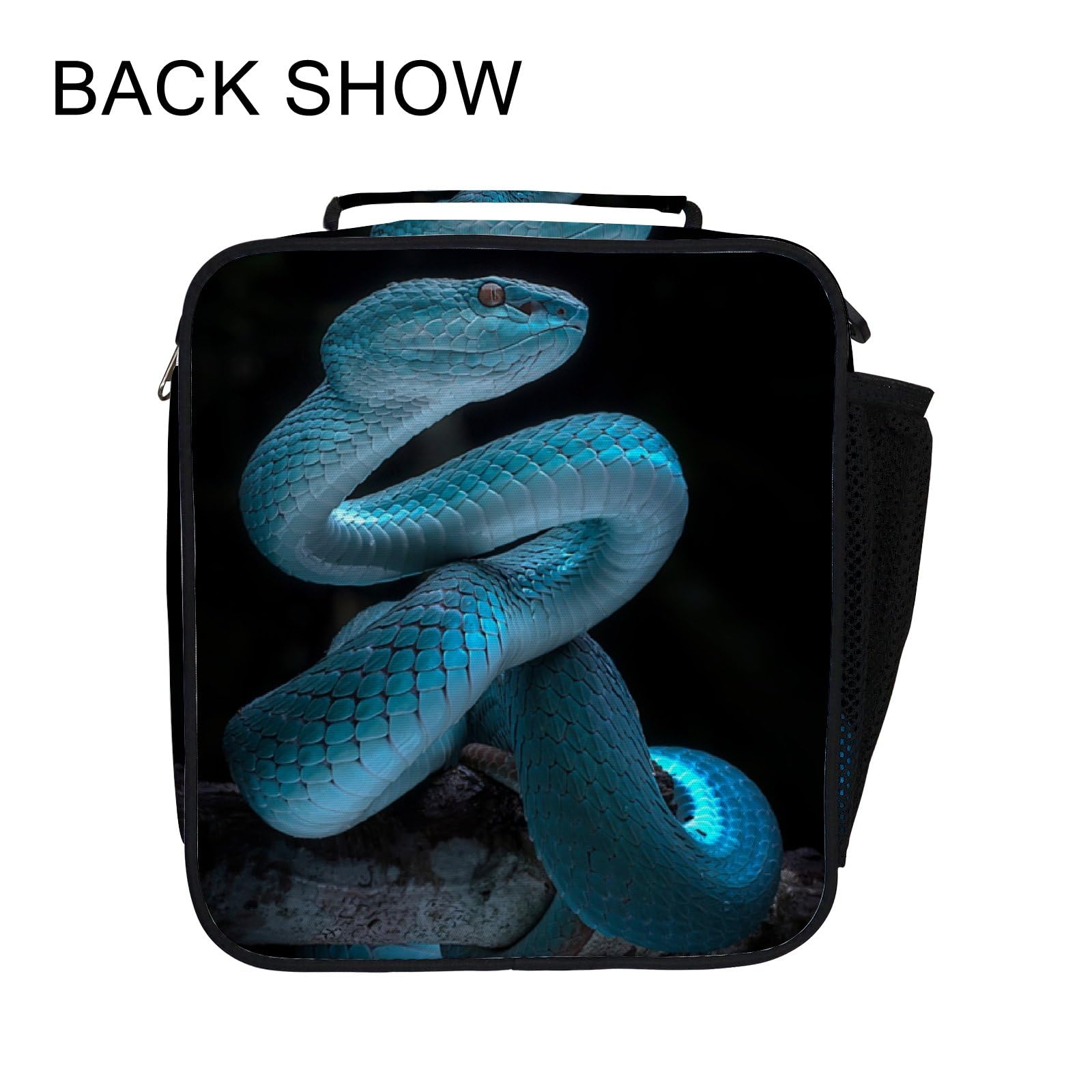 My Daily Snake Insulated Lunch Bag, Portable Lunch Box for Men Women Reusable Cooler Tote with Shoulder Strap for Office