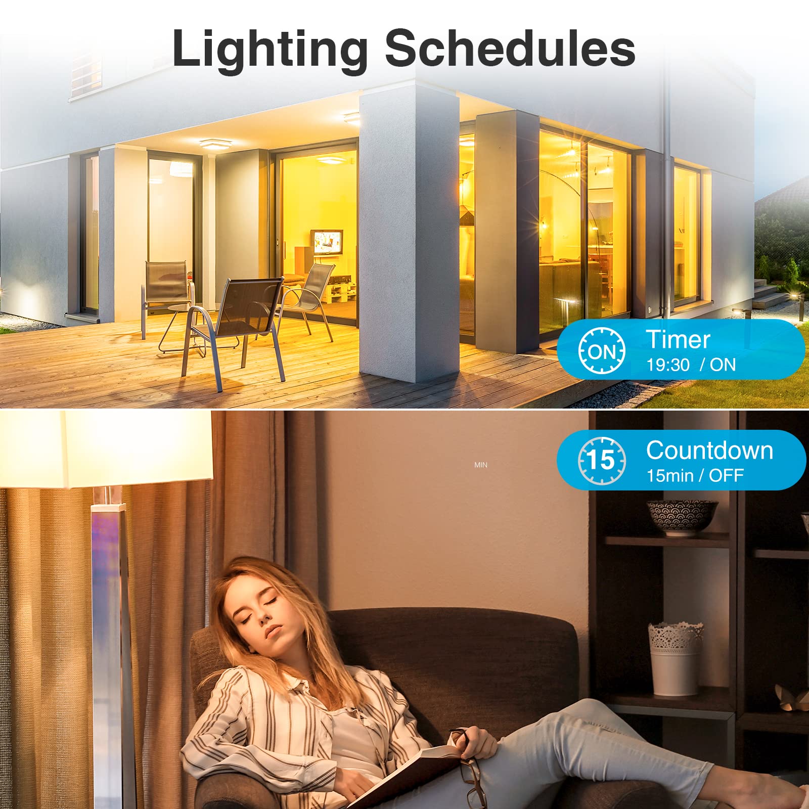 OHMAX Smart Light Switch, 3 Way 2.4GHz Wi-Fi Smart Switch Compatible with Alexa and Google Home, Single Pole Wall Switch for Lights, Neutral Wire Required, No Hub Required (2 Pack)