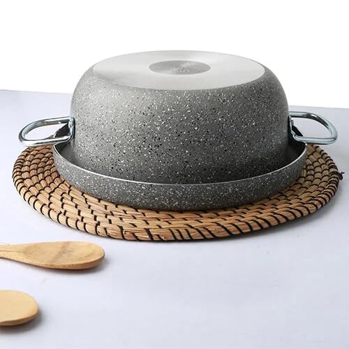 Traditional Maqluba Cooking Pot with Tray, Nonstick Granite Coated Maklouba Pot and Tray, Cooking Pot with Tray for Flipping, Even Heat Distribution, 2 Pcs