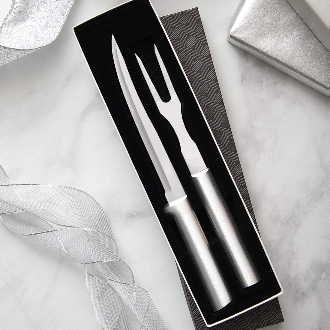 RADA Knife 2-Piece Carving Set with Stainless Steel Blades and Knife Sharpener