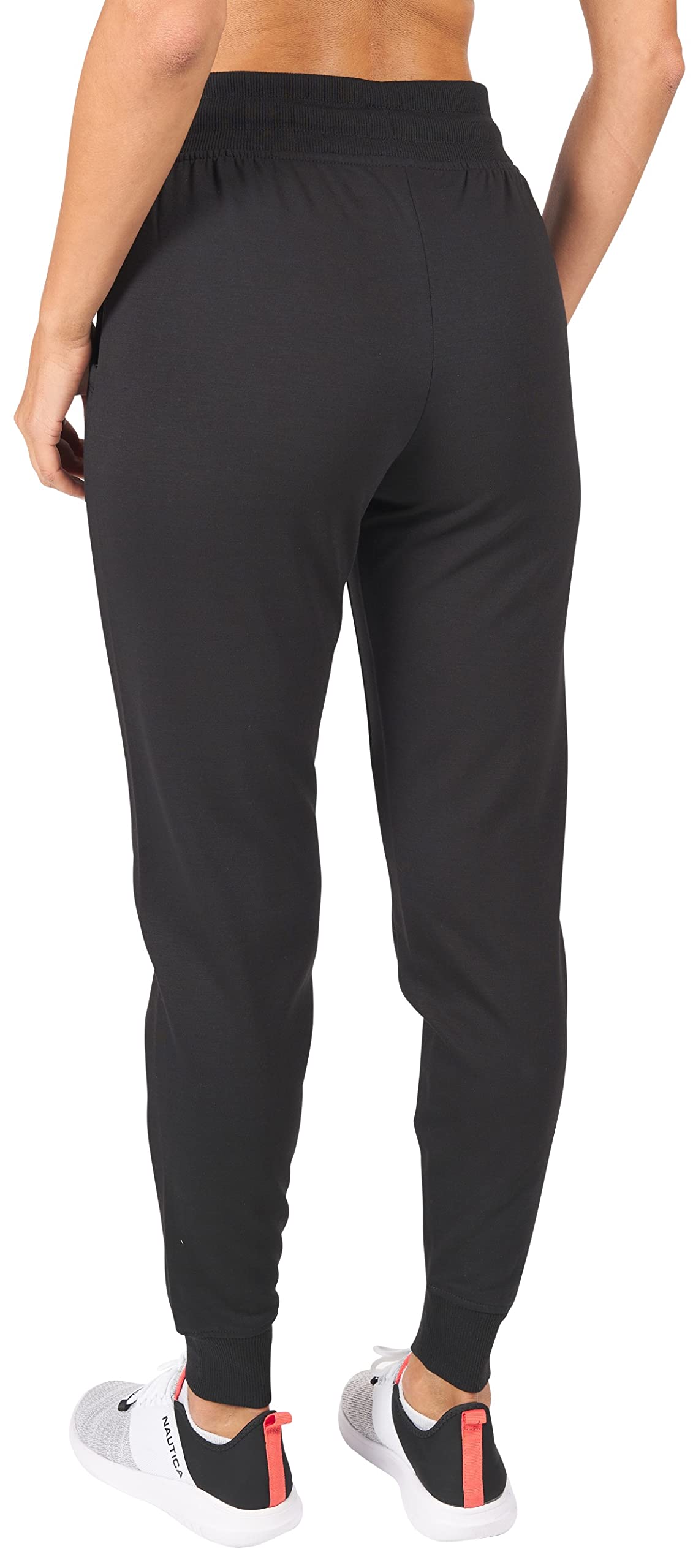 Nautica Competition Women's Joggers, Athletic Active Basic Essential Running Ultra Soft Fleece Relax Fit Lounge Sweatpants