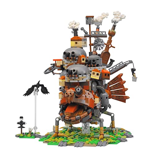 RuiyiF 1245PCS+ Medieval Flying Castle Building Blocks MOC Set Toys Animated Movies