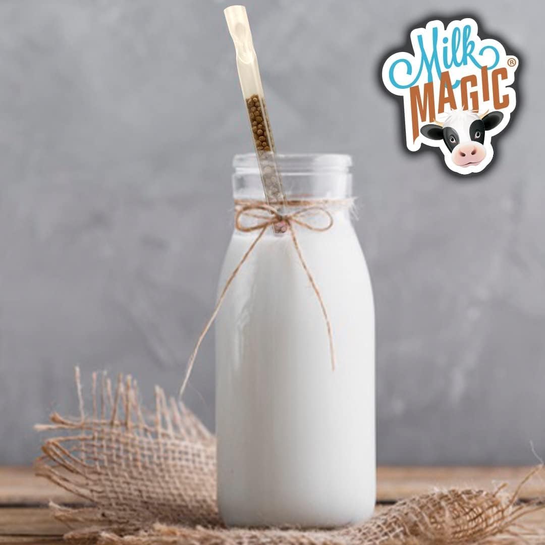 Milk Magic Milk Flavoring Straws, 4-Pack Bundle (16 count), Chocolate, Strawberry, Cotton Candy, Cookies & Cream Cereal Straws