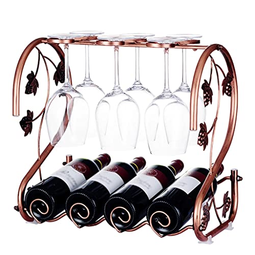 LHLLHL Multifunctional Wine Rack Iron Wine Glass Rack Kitchen Table Storage Rack Goblet Glass Wine Glass Bar Tool