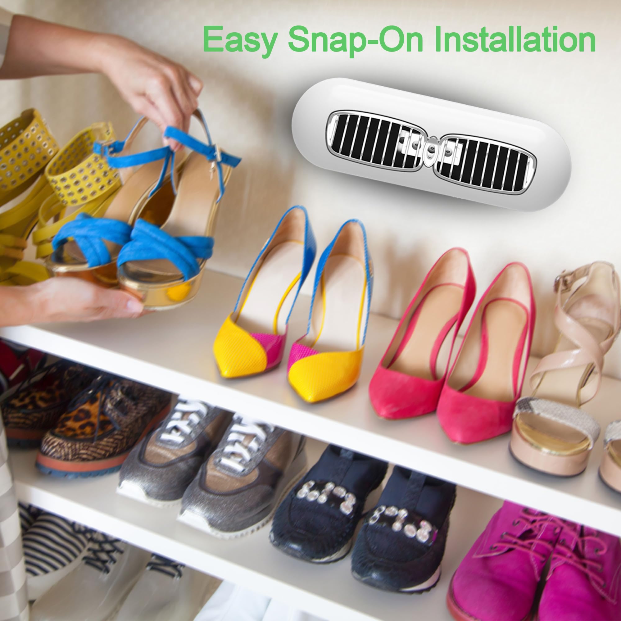 Tinyimi Refrigerator Air Purifier Odor Remover Freshener Good for Fridge Shoe Cabinet Closet Odor Eliminator (Silver)