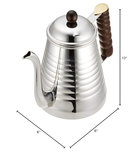 Kalita Wave 1L Stainless Steel Drip Kettle, Pot, Silver