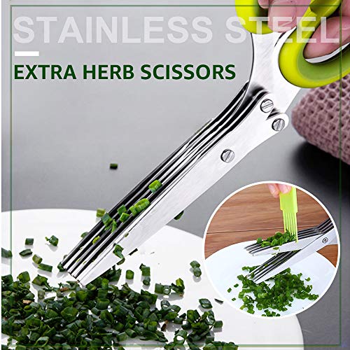 ONEBOM Kitchen Shears 2 Pack,Multi-Function Kitchen Scissors Heavy Duty Sharp 304 Stainless Steel, Sliver Apartment Kitchen Accessories Cooking Shears for Chicken,Meat,Fish,Poultry(Sliver)