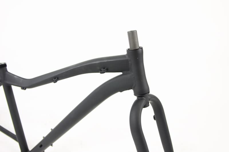 Motobecane Boris Fat Bike Frame Frameset Rigid Fork Unbranded Mountain Bike for 26 Inch Wheels (15" fists most riders 5'5" to 5'8" tall)