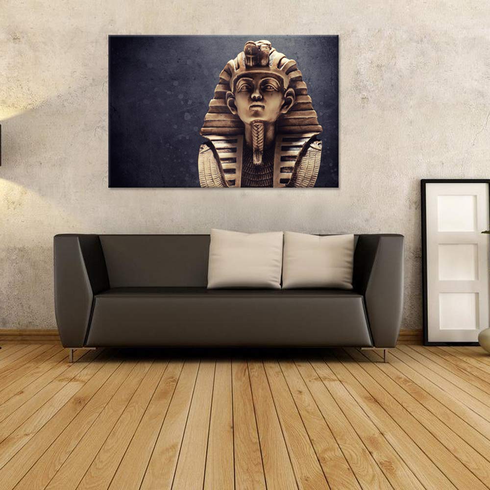 iHAPPYWALL Retro Egypt Ancient Wall Decor Egyptian Pharaoh King Egyptian Pictures for Living Room Home Deocr Giclee Wrapped Print Ready to Hang 24x36inch