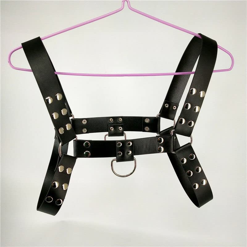 NBMARLS Men's Harness Belt Adjustable Buckle Shoulder Strap Chest Harness Exotic Apparel Male Corset…