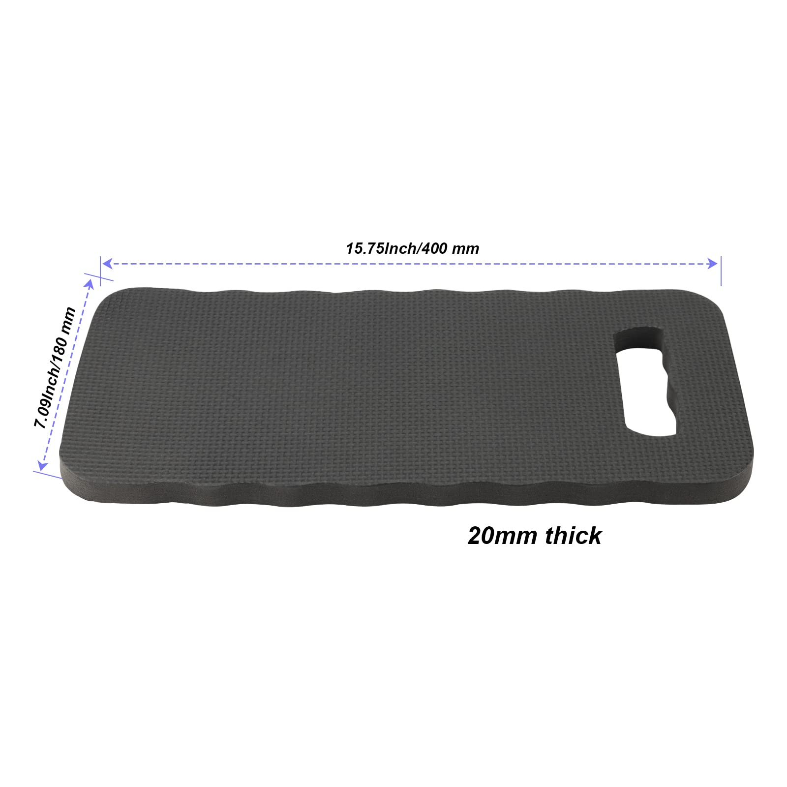 MAHIONG 6 Pack Garden Kneeling Pads, Foam Thick Knee Pad, Kneeler Mat for Long Gardening Hours, Yoga, Prayer and Exercise 16 x 7 x 1 Inch, Black