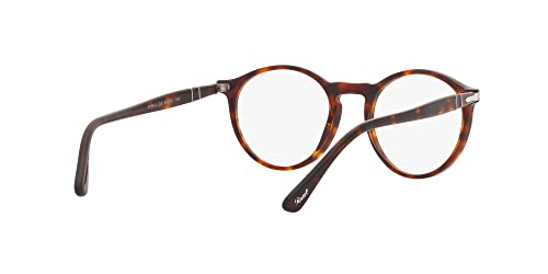 Persol PO3285V Round Prescription Eyewear Frames, Havana/Demo Lens, 48 mm