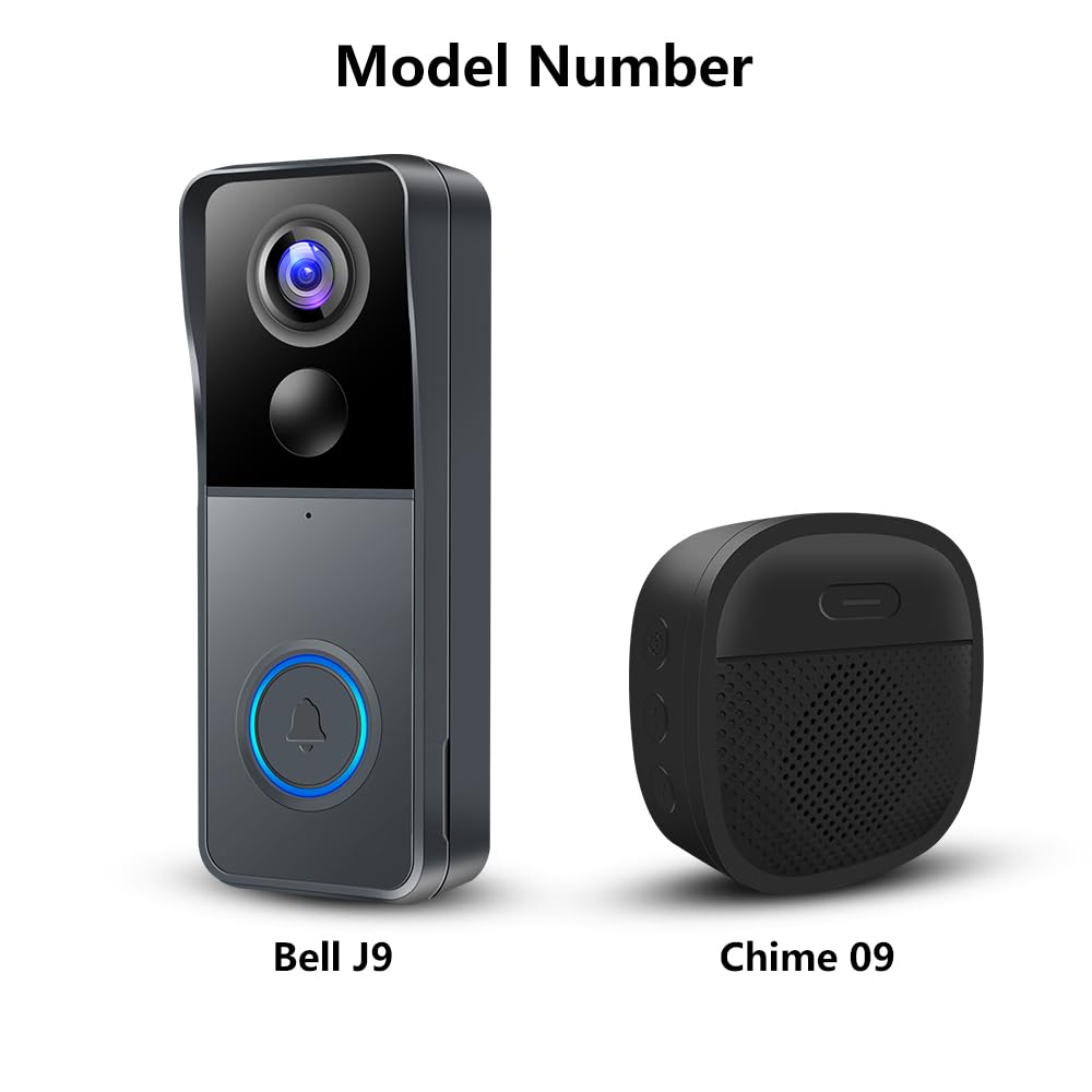 KAMEP Doorbell Camera Wireless with Chime,Video Doorbell Camera Support 2.4G WiFi,2-Way Audio/Voice Changer/PIR Motion Detection/145°Wide Angle Vision/IR Night Vision/Cloud Storage