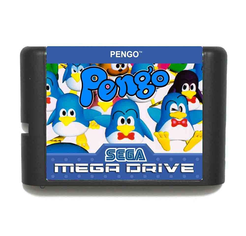 Pengo Game Cartridge 16 Bit MD Game Card With Retail Box For Sega Mega Drive For Genesis (Black)