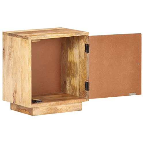 YAFF Bedside Cabinet 15.7"x11.8"x17.7" Solid Mango Wood