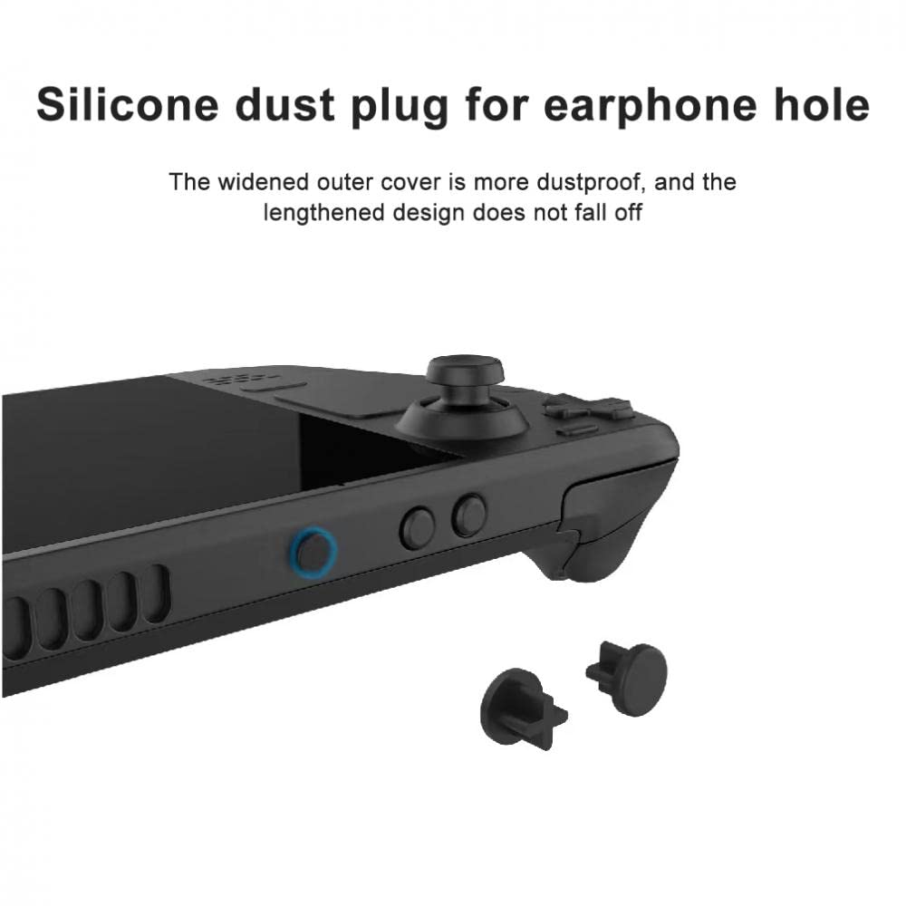 Protect Skin Set for Valve Steam Deck, TGDPLUE Deck Steam Accessories with Touchpads Skins, Auxilliary Buttons Skin, Vent Dust Filter Cover, 4 Thump Grip Caps, Rubber Dust Plugs