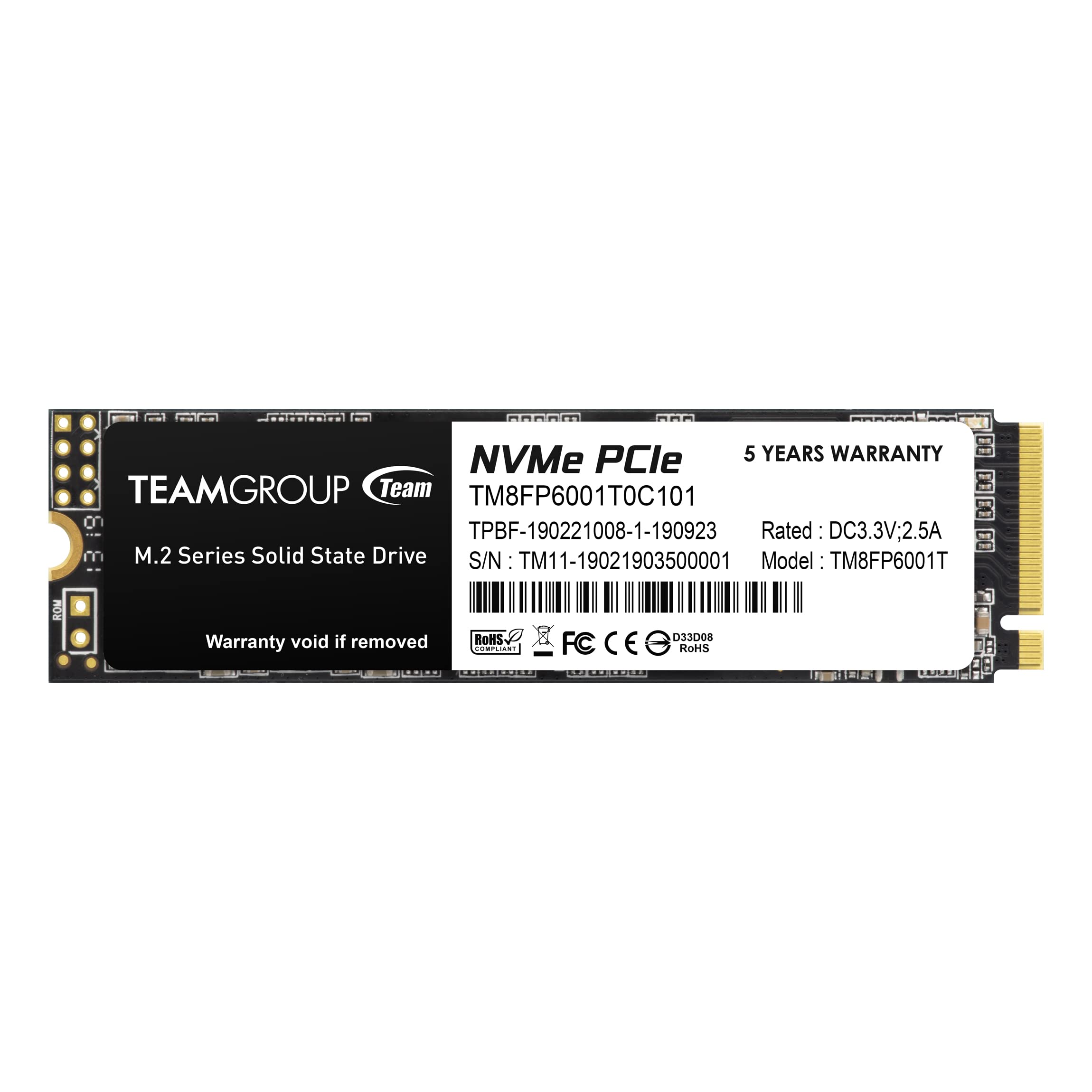 TEAMGROUP MP33 1TB TLC NVMe PCIe Gen3x4 M.2 2280 SSD Read/Write 1,800/1,500 MB/s TM8FP6001T0C101 Bundle with Elite SODIMM DDR4 16GB 3200MHz CL22 Laptop Memory TED416G3200C22-S01