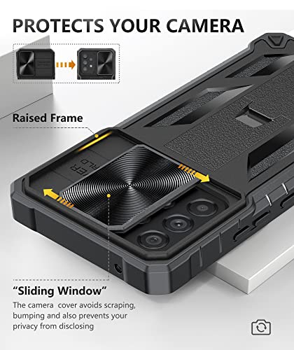 SOiOS for Samsung Galaxy A53 5G Case: Military Grade Drop Proof Protection Cover with Kickstand | Matte Textured Rugged Shockproof TPU | Protective Cell Phone Case for Galaxy A53 5G Phone