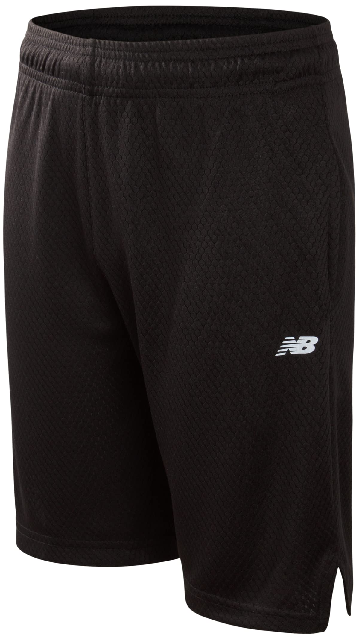 New Balance Boys' Active Shorts - Performance Gym Shorts with Pockets - Kids' Mesh Athletic Shorts for Boys (Size: 4-20), Size 14-16, Black