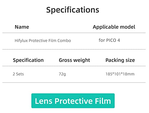 Protective Film For Face Screen + Lens Film For VR Eyewear, HD Anti Scratch Sweat-proof Soft Film Accessories