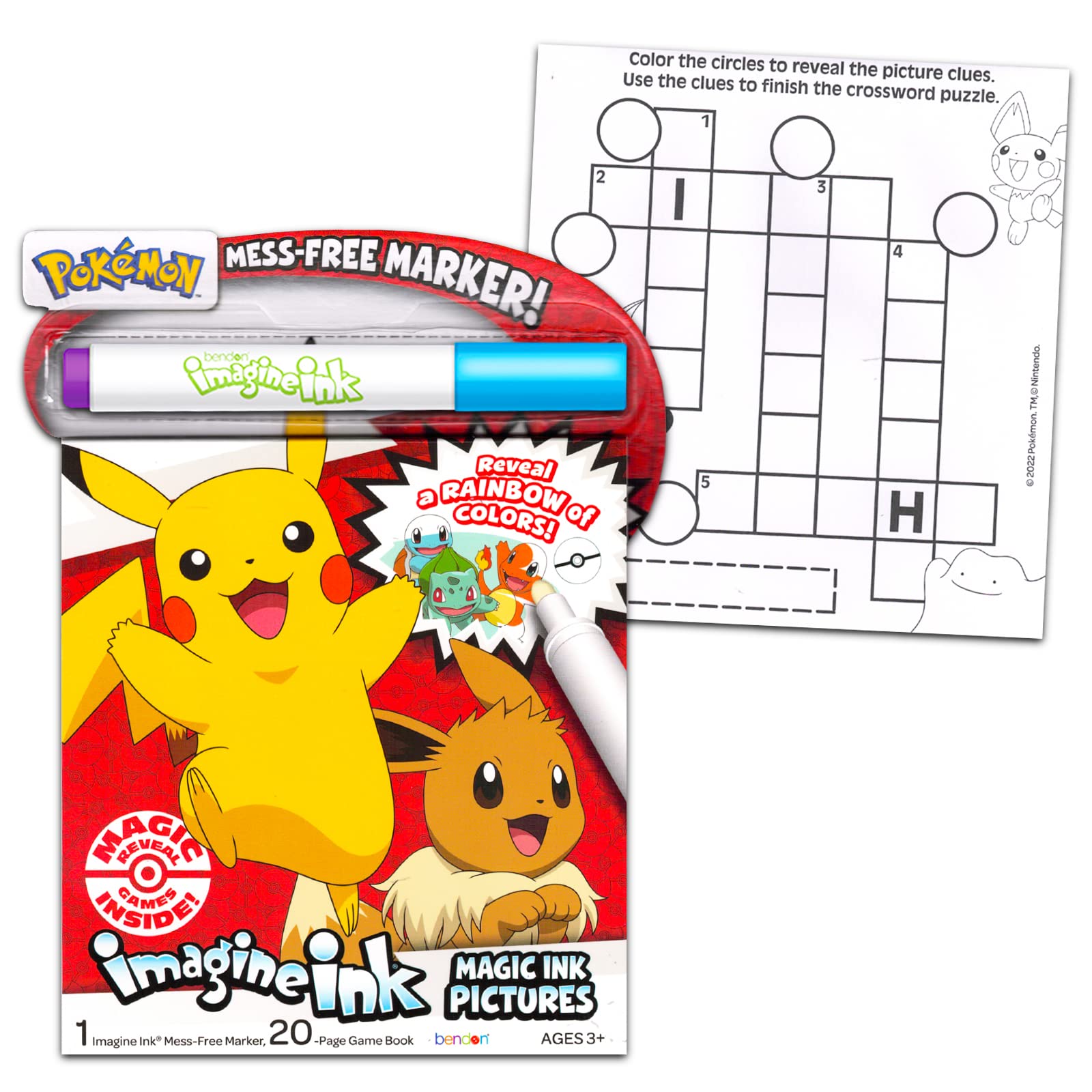 Pokemon Imagine Ink Coloring Book Set - Pokemon Activity Pack Bundle with Mess-Free Coloring Book, Pokemon Cards Plus More | Pokemon Fun Pack