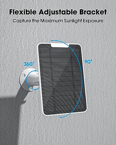 Solar Panel Charger Compatible with Google Nest Camera Outdoor & Indoor (Battery Version), 5W Solar Power for Google Nest Cam, IP65 Weatherproof, w/Secure Wall Mount & Screwdriver, 13ft Cable, 3 Pack