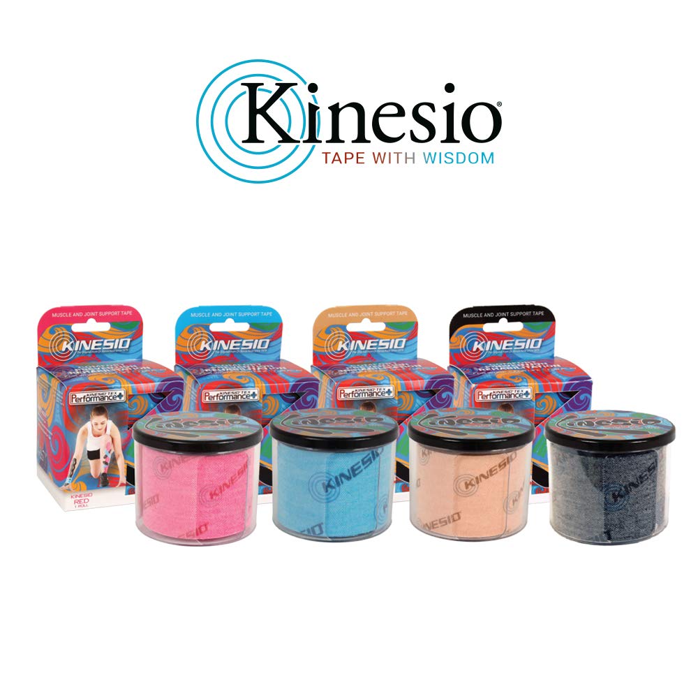 Kinesio Tex Performance + - Therapeutic Knee and Shoulder Medical Tape - Red - 2in x 16.4 ft Roll