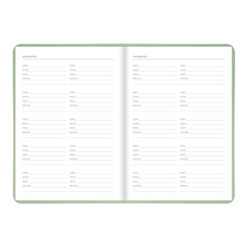 Letts Conscious Weekly/Monthly Planner, 12 Months, January to December, 2024, Sewn Binding, A5 Size, 8.25" x 5.875", Multilingual, Sage (C082396-24)