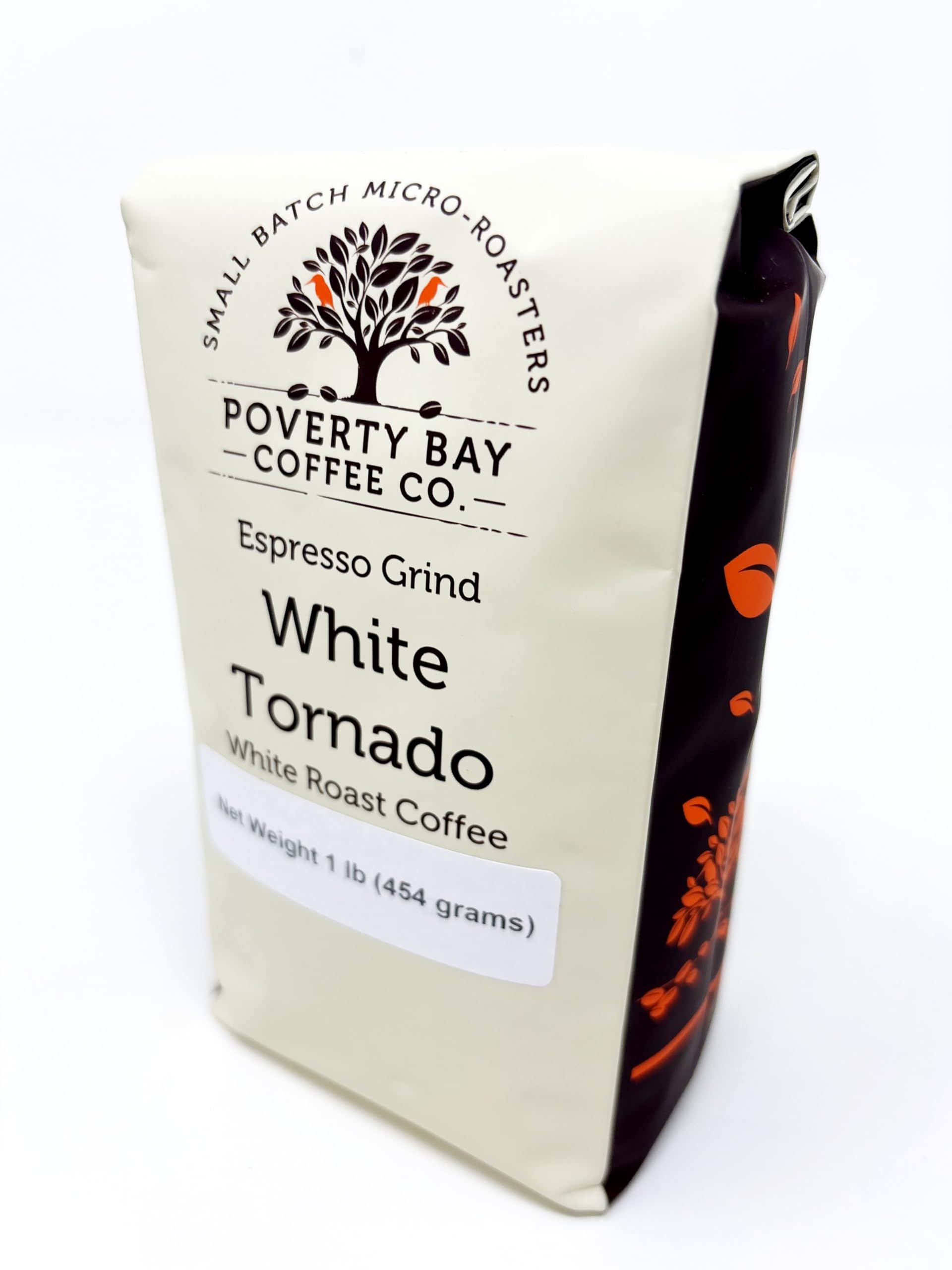 Poverty Bay White Tornado White Coffee Beans 1lb Bag Light Roast Coffee
