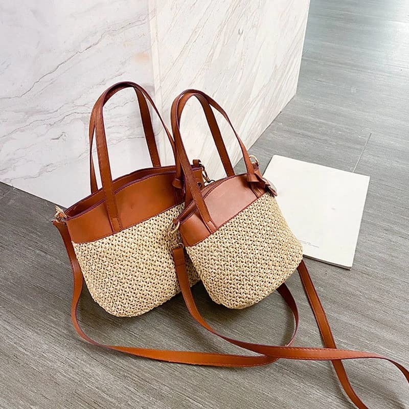 SFMZCM Beach Bag Handmade Ladies Shoulder Bags Strap Handbag Patchwork Messenger Bags Female (Color : D, Size : 18 * 21CM)