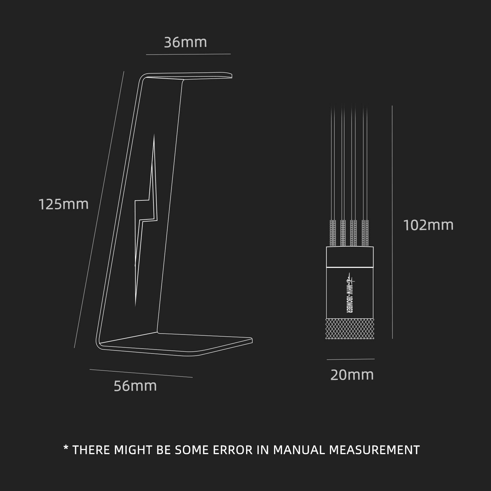 MHW-3BOMBER WDT Espresso Distribution Tool Coffee Stirrer 0.25mm Magnetic Stand Storage (8 Replacement Needle) T6026
