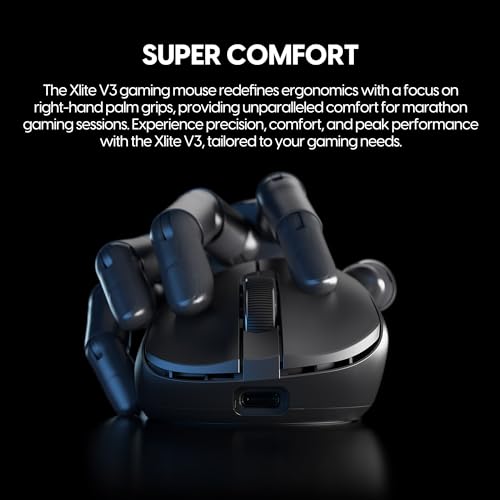 Pulsar Gaming Gears - Xlite V2 Wireless Gaming Mouse, Ultra Lightweight, 2.1 oz (59 g), Ergonomic 2.4 Ghz 1 ms 20000 DPI Optical Sensor PAW3370 Domestic Genuine Product (Medium, Wireless, White)