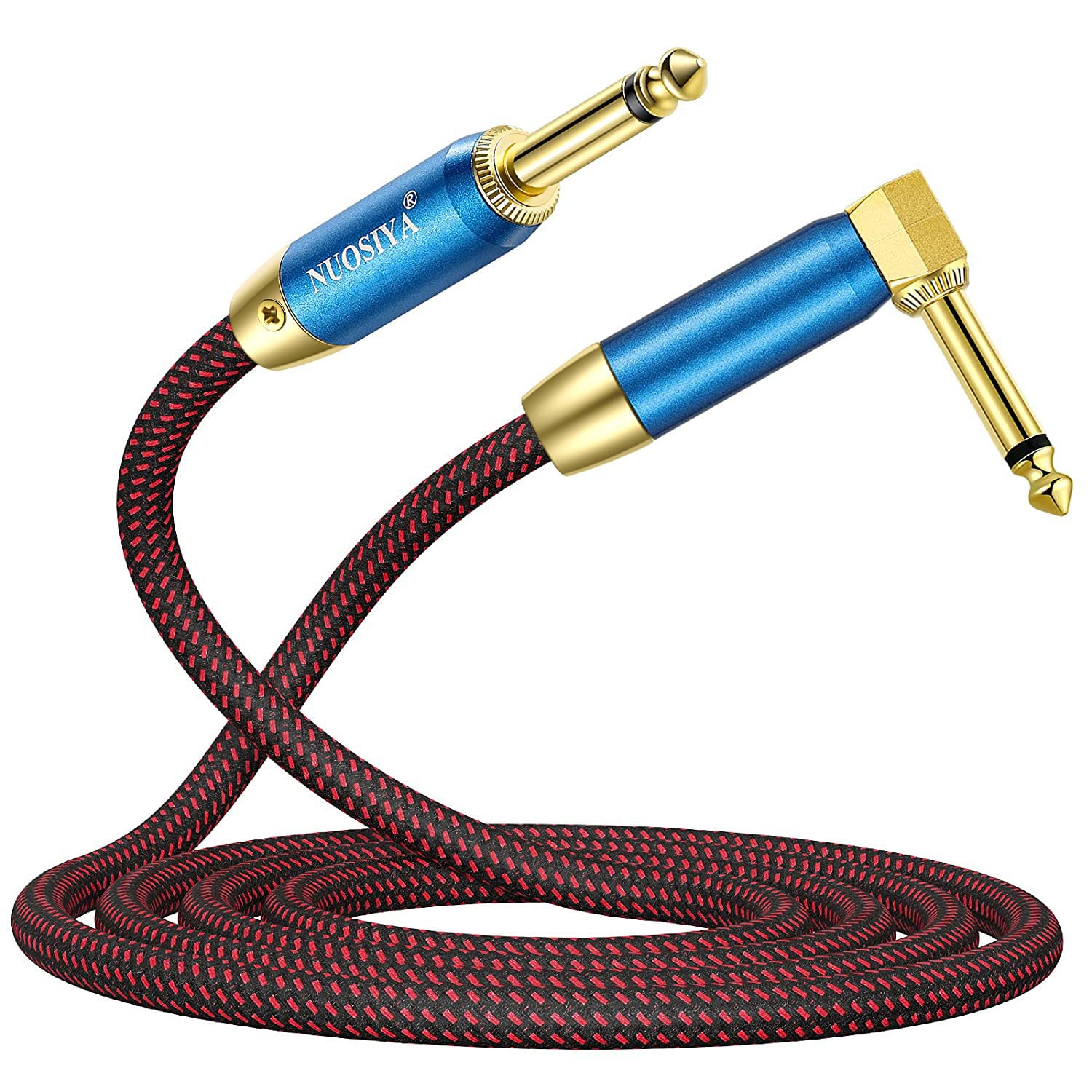 NUOSIYA Guitar Cable, 10ft Guitar Cord Instrument Cable for Electric Guitar Bass Guitar,Keyboard Mixer Amplifier Speaker Equalizer