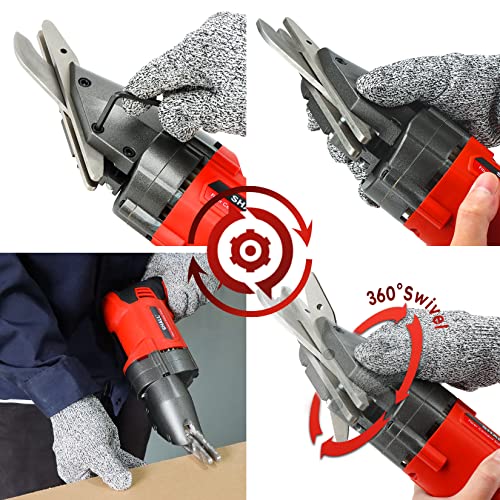 SHALL Electric Fiber Cement Siding Shear, 4.8-Amp Hardie Board Cutter & 5/16β (8 mm) Fiber Cement Siding Shear Blades Replacement Set