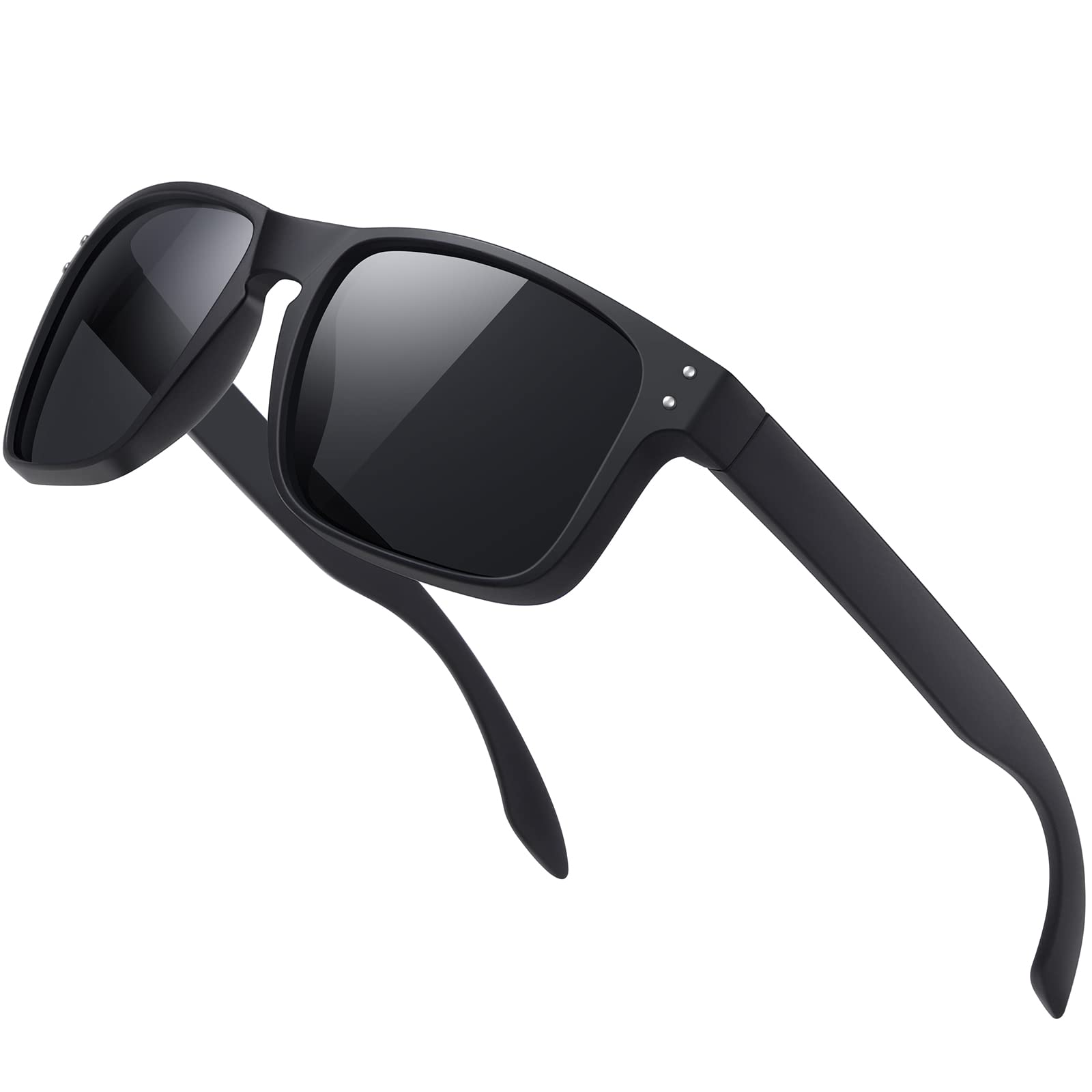 Polarized Sunglasses Men Womens - Retro Square Sun Glasses for Fishing Driving UV Protection (Red)