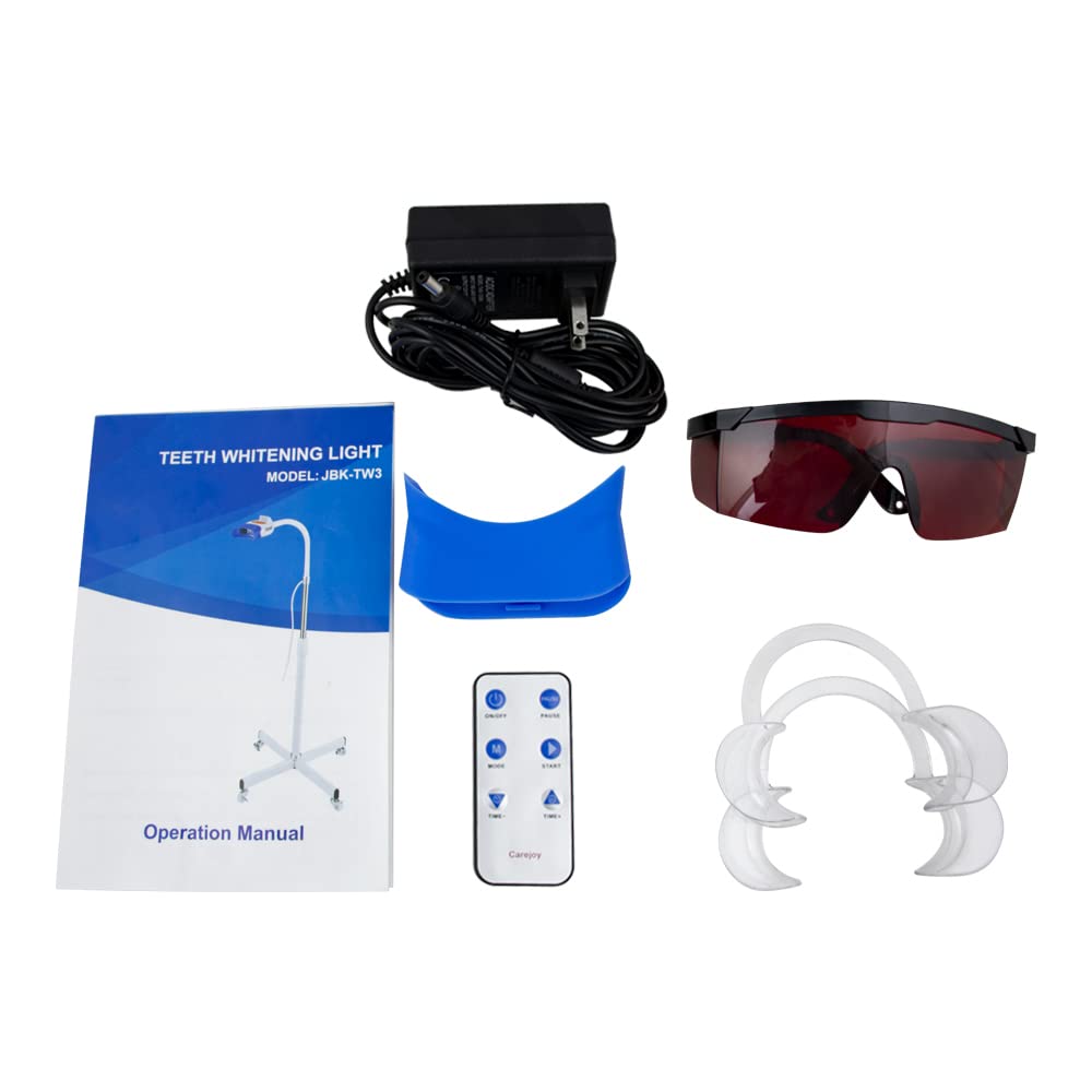 Teeth Whitening Light, Teeth LED Whitening Lamp Bleaching with Remote Control Blue/Red/Purple Light 3 Colors (US Warehouse)