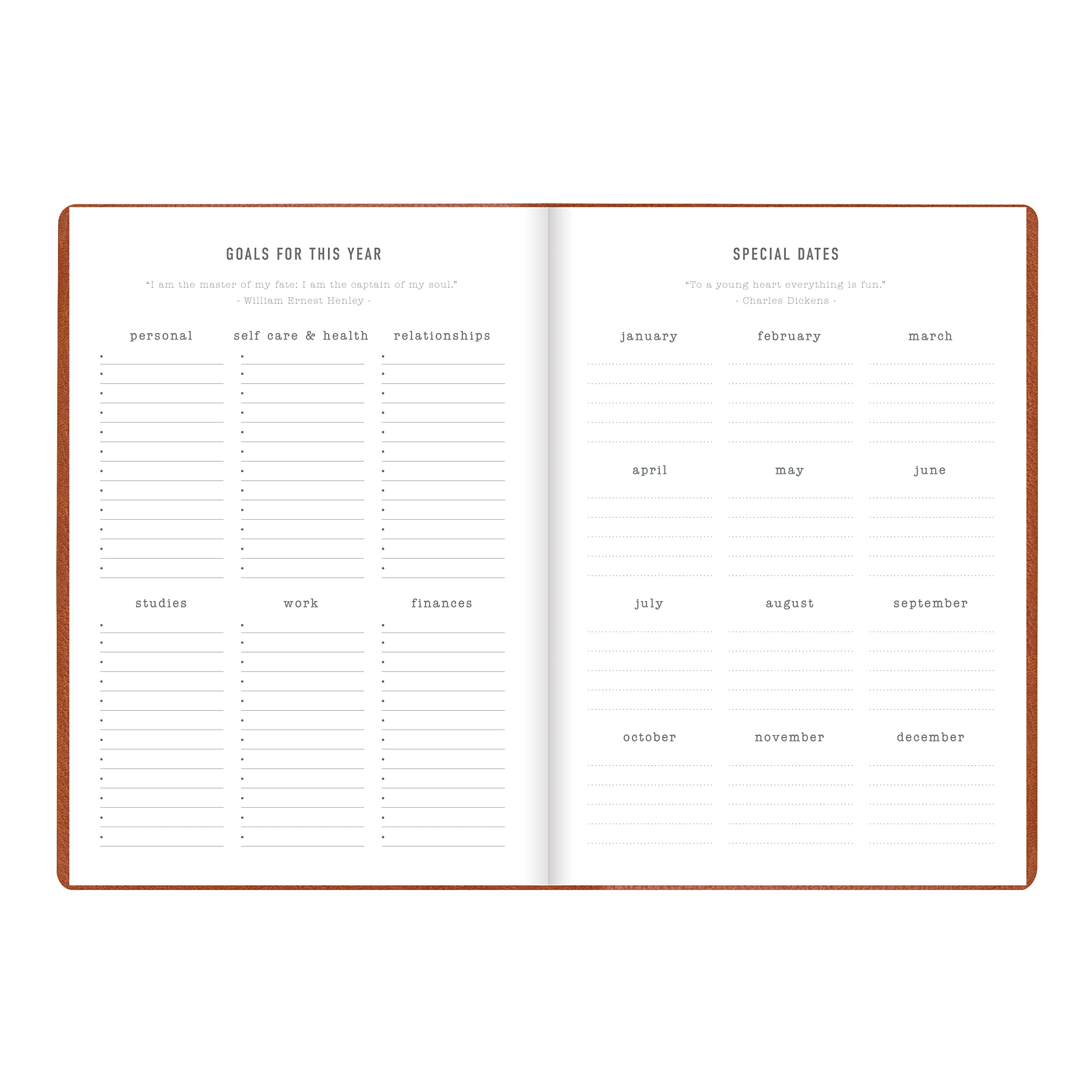 Letts Oslo Weekly/Monthly Planner, 12 Months, January to December, 2024, Sewn Binding, A5 Size, 8.25" x 5.875", Multilingual, Tan (C082334-24)
