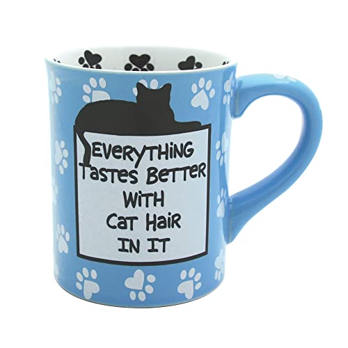Our Name is Mud âCat Hairâ Stoneware Mug, 16 oz.