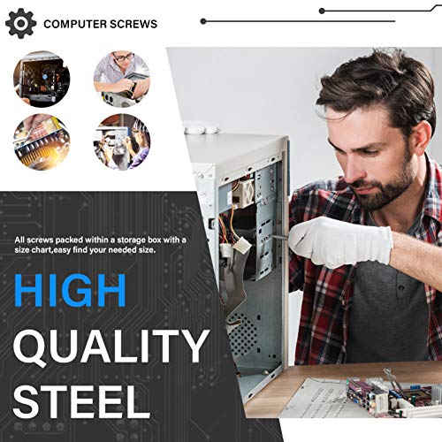 VILLCASE 456 Pcs Screw Motherboard Mounting Hardware Kits Mother Board Computer Motherboards Motherboard Bolt Bracket Laptop Steel