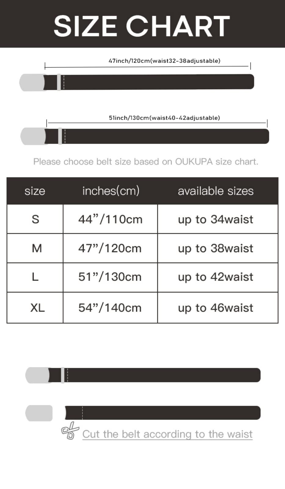 OUKUPA Men Belts Black Belts,Genuine Leather Belts For Mens Prong Buckle Belt Jeans Dress Business Belts With Gift Box…