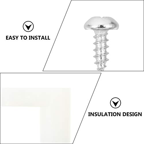 VILLCASE 50 Sets Insulating Post PCB Mounting Feet PCB Pillar PCB Board L Shape Insulated PCB Spacer PCB Spacer Feet Motherboard Fixing Feet Board Mounting Feet White Floor Mat Plastic Feet