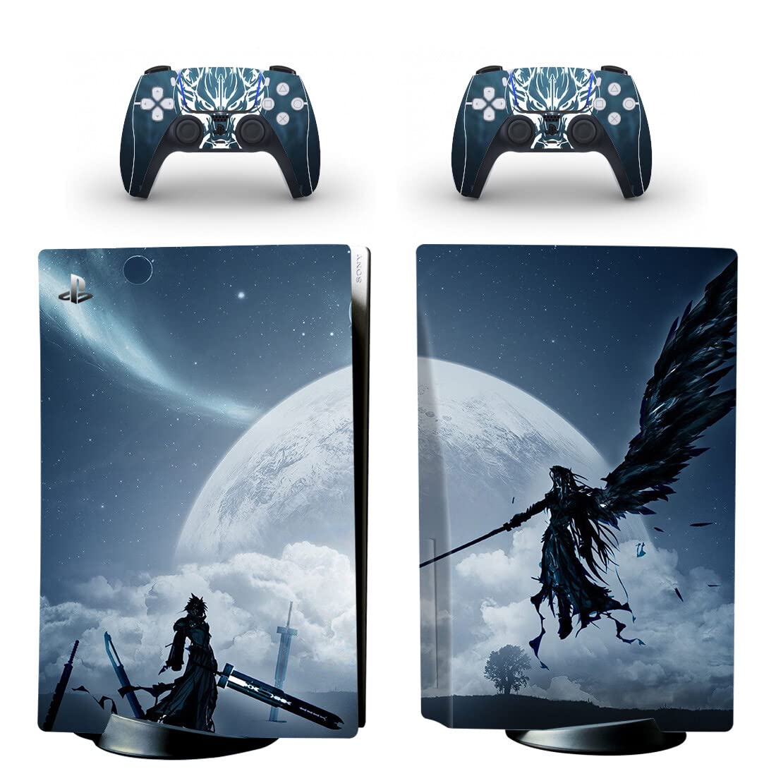 Oumaga Ps5 Skins Ps5 Stickers Ps5 Stickers Compatible with Playstation 5 Game Consoles Ps5 Controllers final fantasy