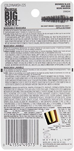 Maybelline New York Volum' Express The Colossal Big Shot Washable Mascara, Brownish Black, 0.33 fl. oz.