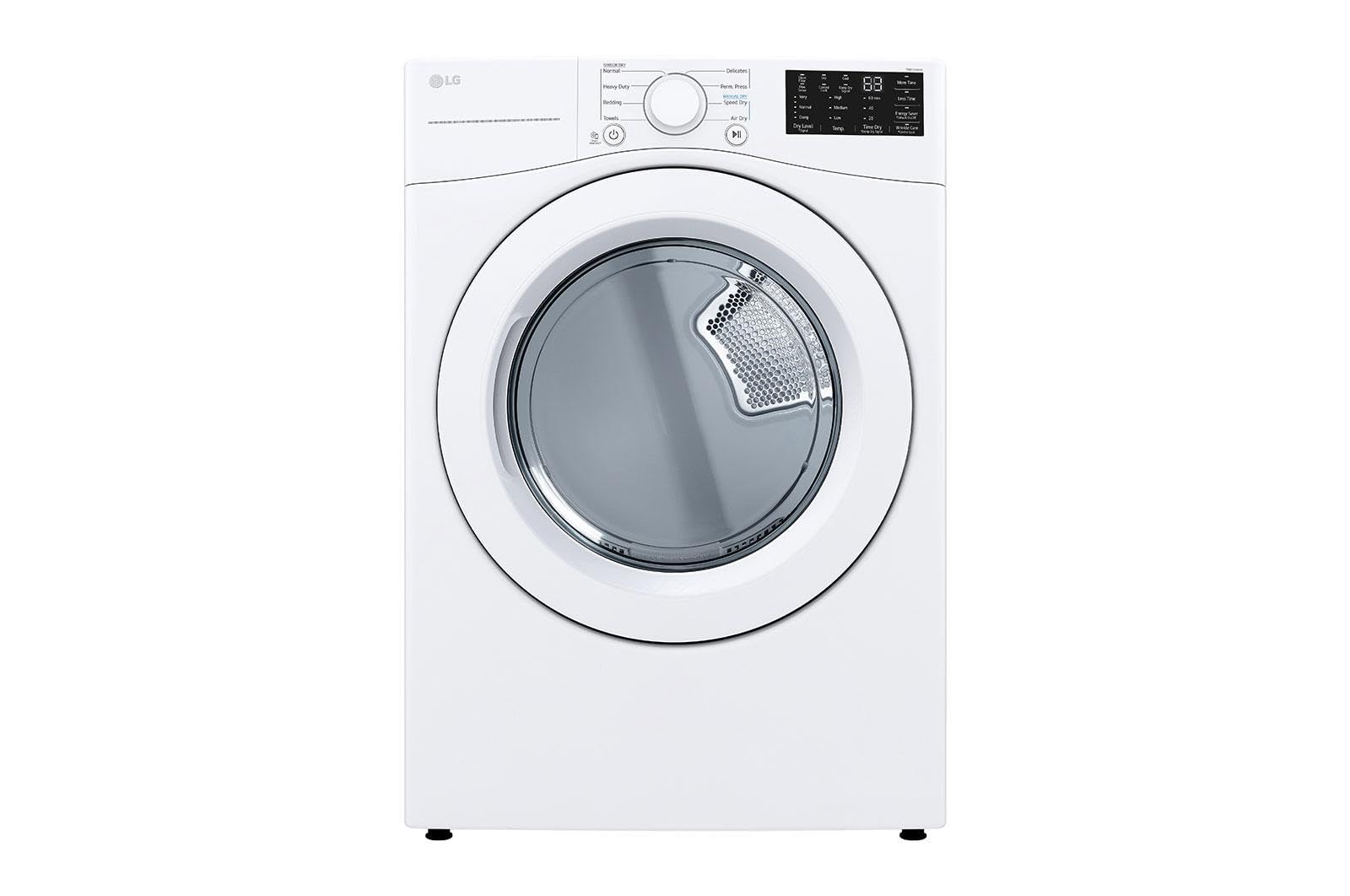 LG DLE3470W 7.4 Cu. Ft. White Ultra Large Capacity Front Load Dryer