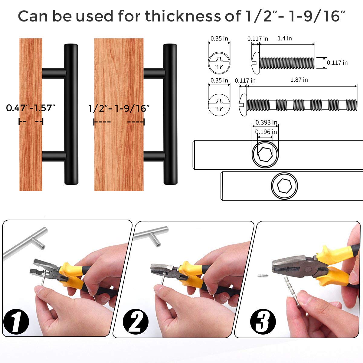 Ravinte 30 Pack 6 inch Cabinet Pulls Matte Black Stainless Steel Kitchen Drawer Pulls Cupboard Handles Cabinet Handles 3.75β Hole Center