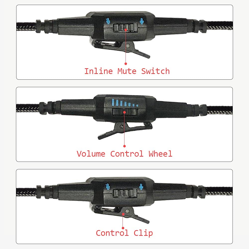 MJKOR Replacement Microphone Cable Compatible with Boss QC35 II, QC35, QC25, QuietComfort 25/35 700 OE2 Headphones, Compatible with Playstation PS4 Xbox One Controller, PC Laptop Tablet Smartphone