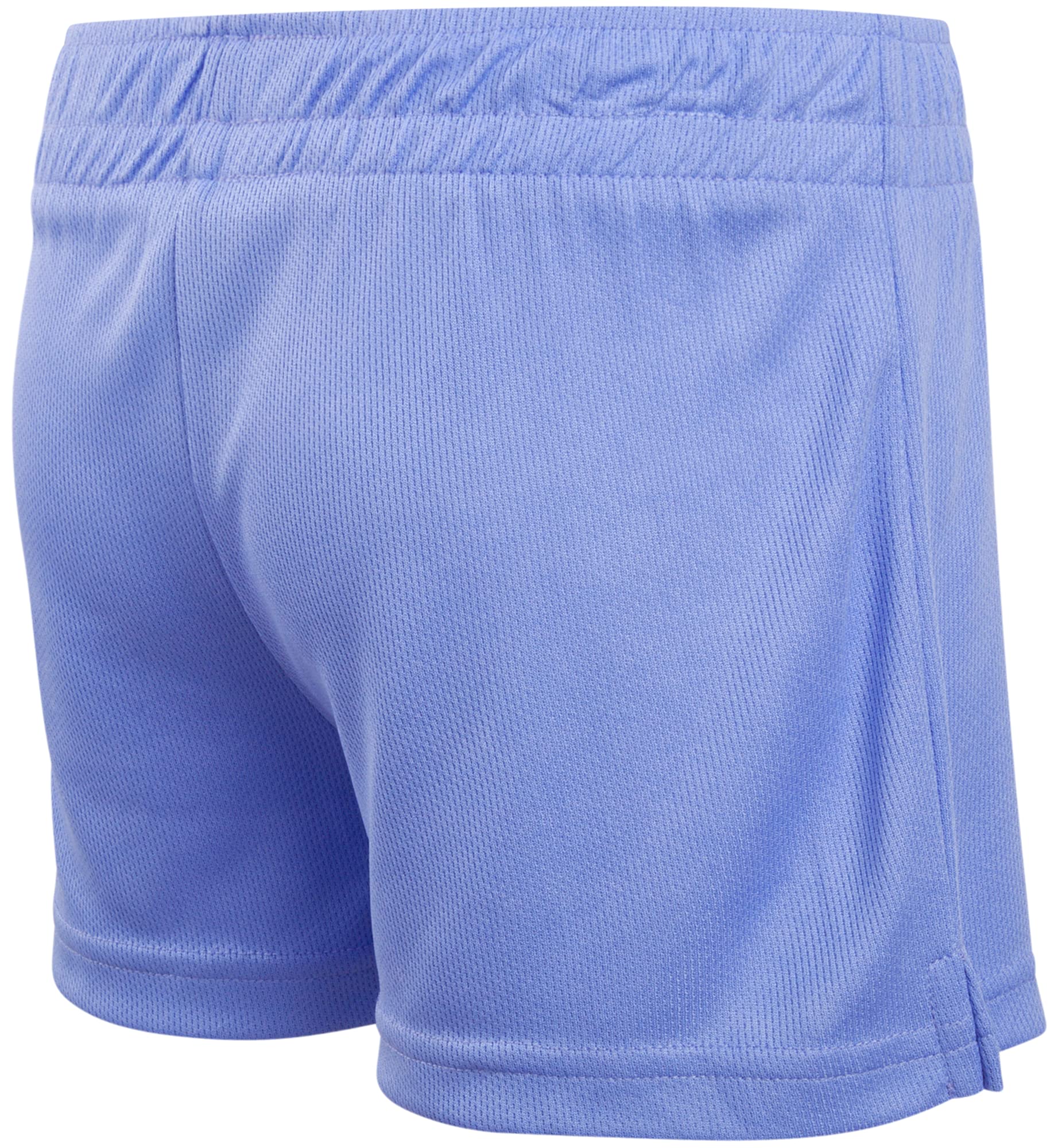 New Balance Girls' Active Shorts Set - 2 Piece Performance T-Shirt and Gym Shorts (4-12), Size 7/8, Light Surf/Vibrant Violet
